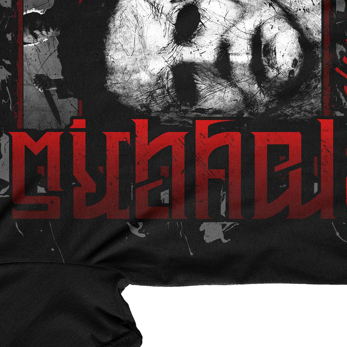 MEN'S HORROR | Michael / Myers Ambigram | - Short Sleeve T-Shirt – Red ...