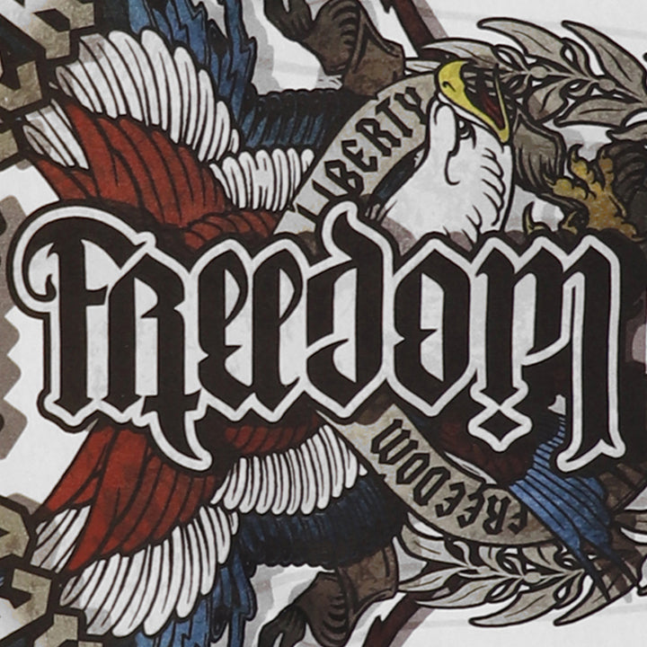 MEN'S | Freedom / Liberty Ambigram | - White Short Sleeve T-Shirt – Red ...